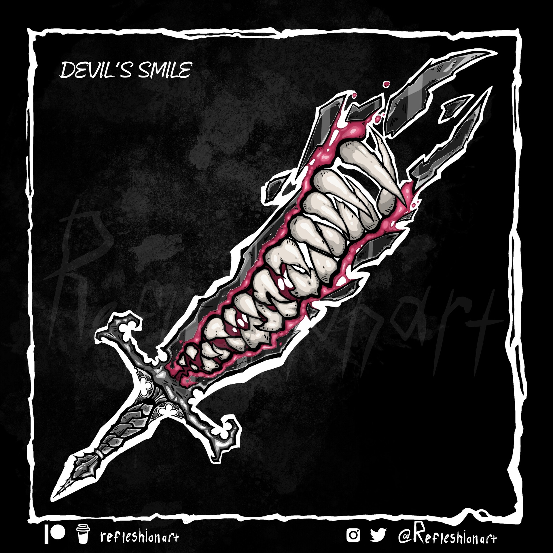 ArtStation - “Devil’s Smile” DnD Sword