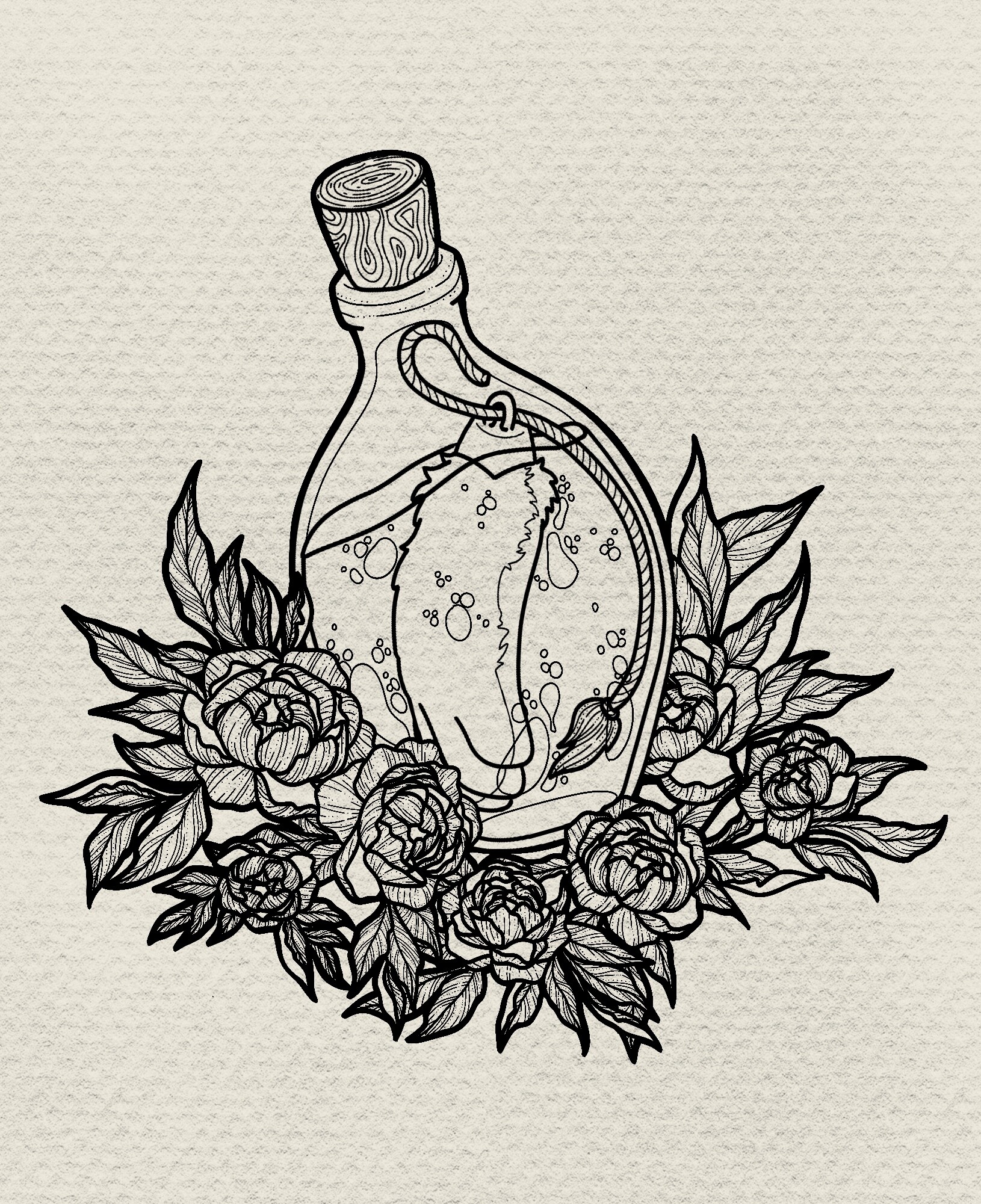 how to draw a rabbits foot