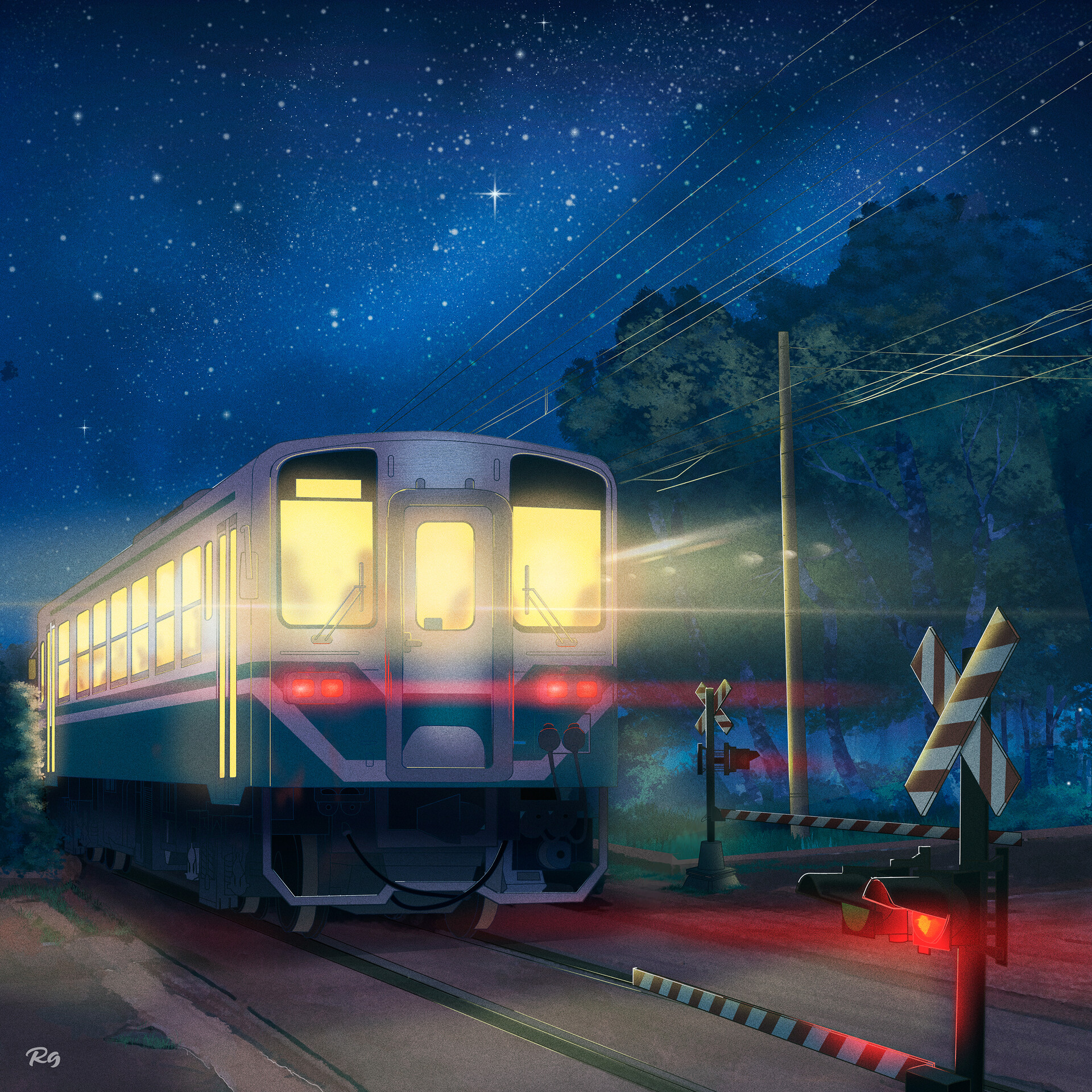 ArtStation - Night Train to Tokyo cover lifi chill