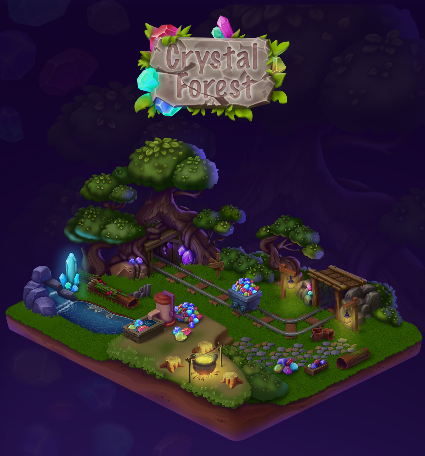 ArtStation - Crystal Forest location