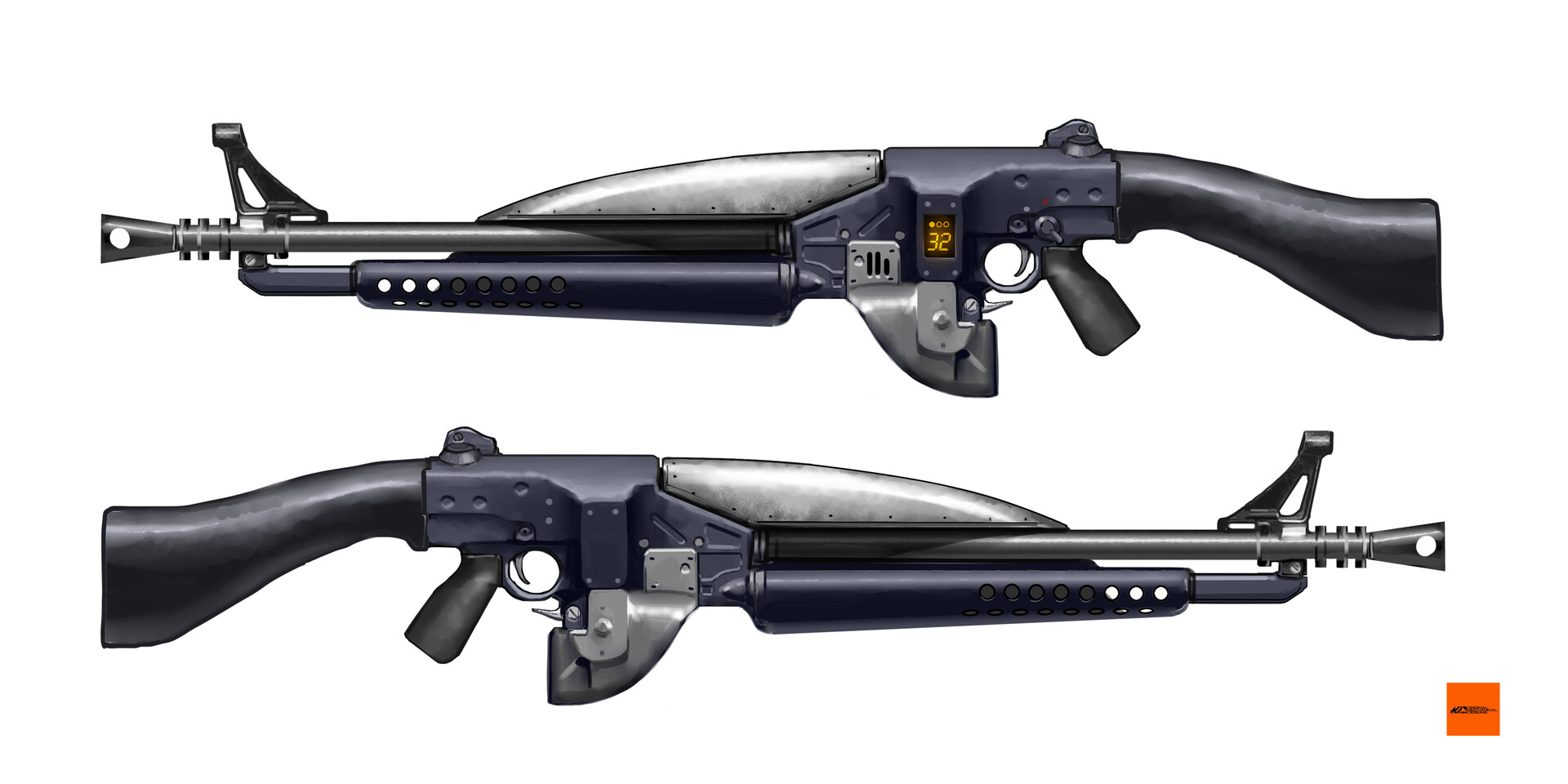 ArtStation - Experimental Battle Rifle