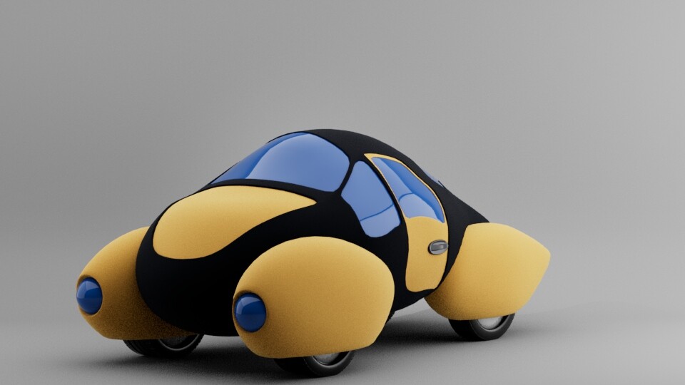 ArtStation - Tripple Bee Deluxe Solarpunk car