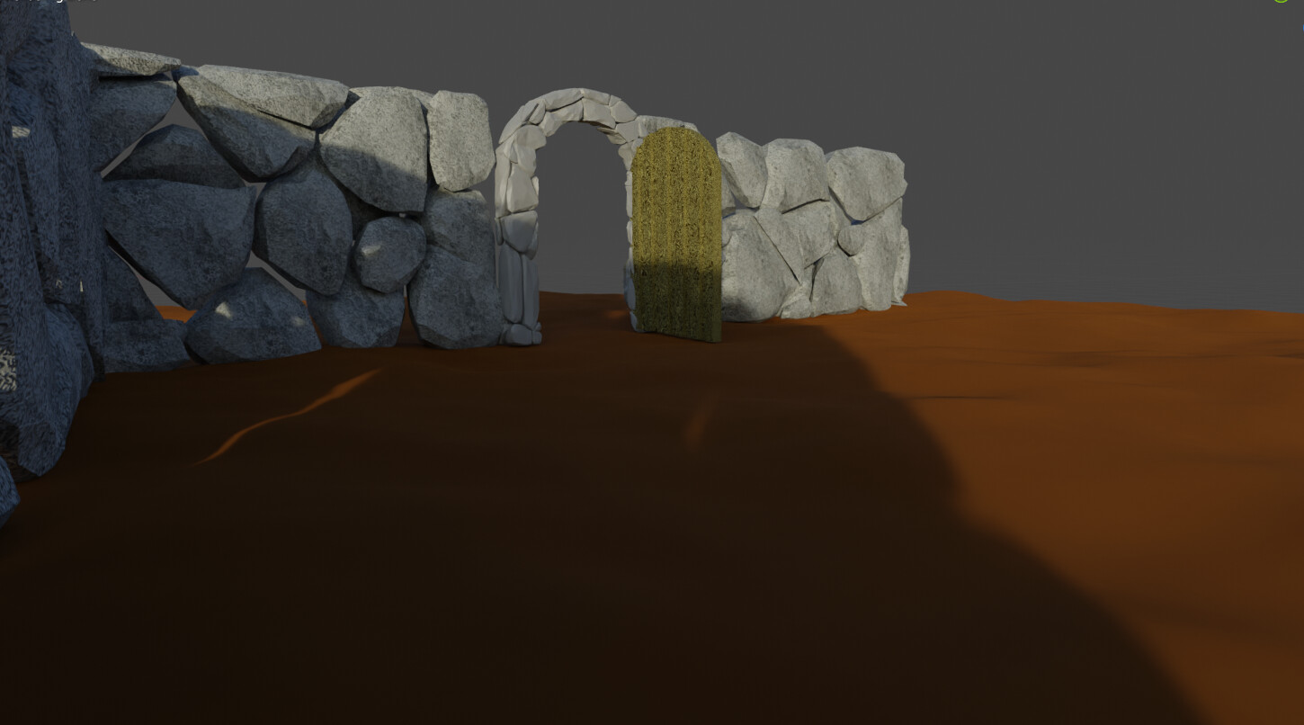 ArtStation - stylized rock wall