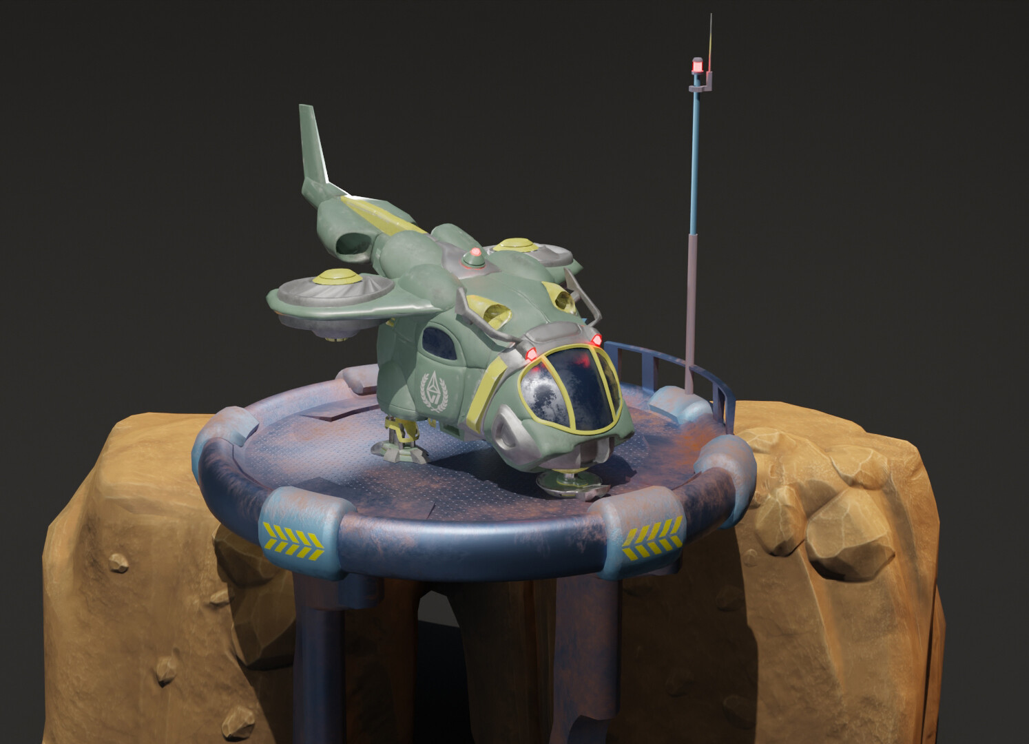 Murat Yasin - Stylized Drone Landing Area Scene