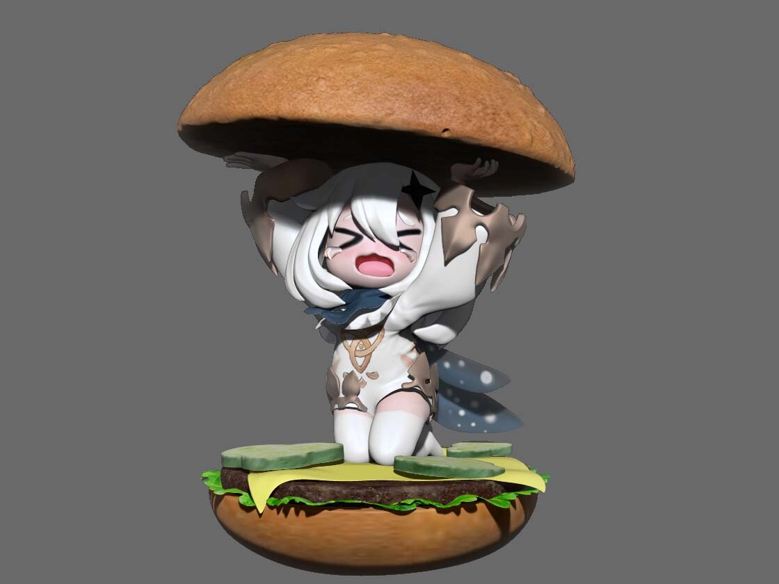 ArtStation - Burger Food Paimon