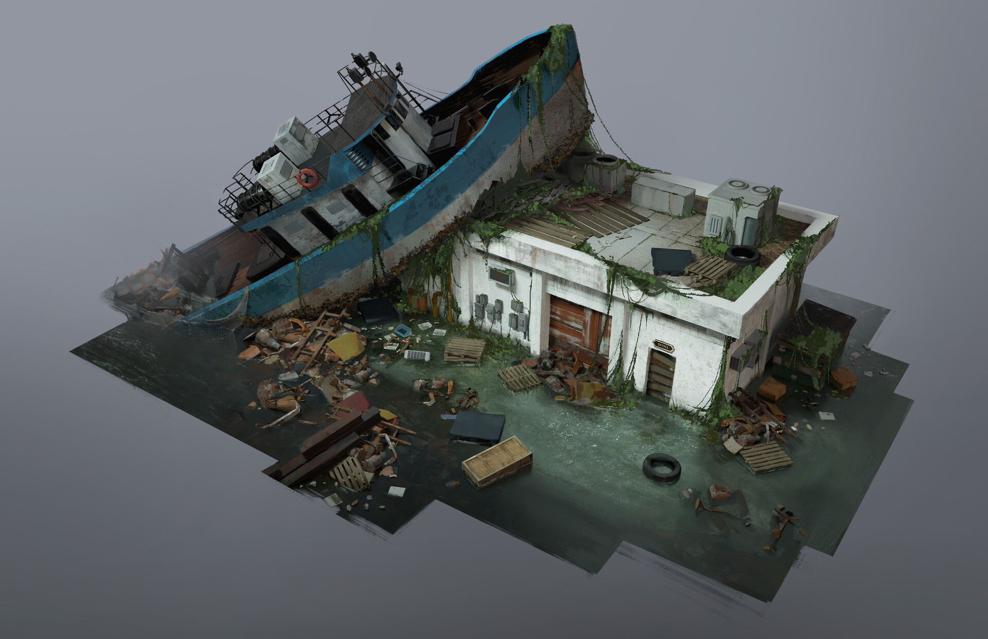 ArtStation - Abandoned Harbor - Environment Concept