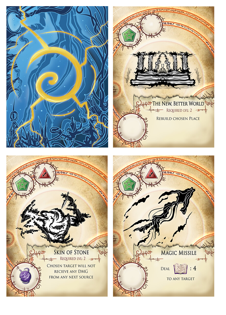 ArtStation - Heroes of the Broken Lands - Spell Cards