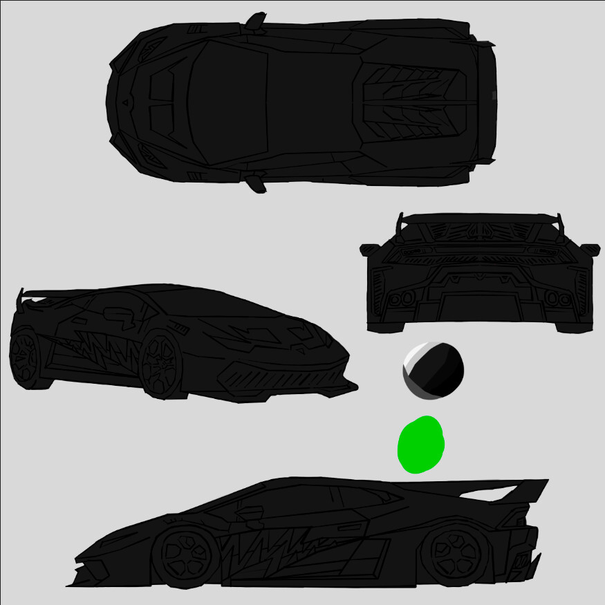 Papercraft Lamborghini Template