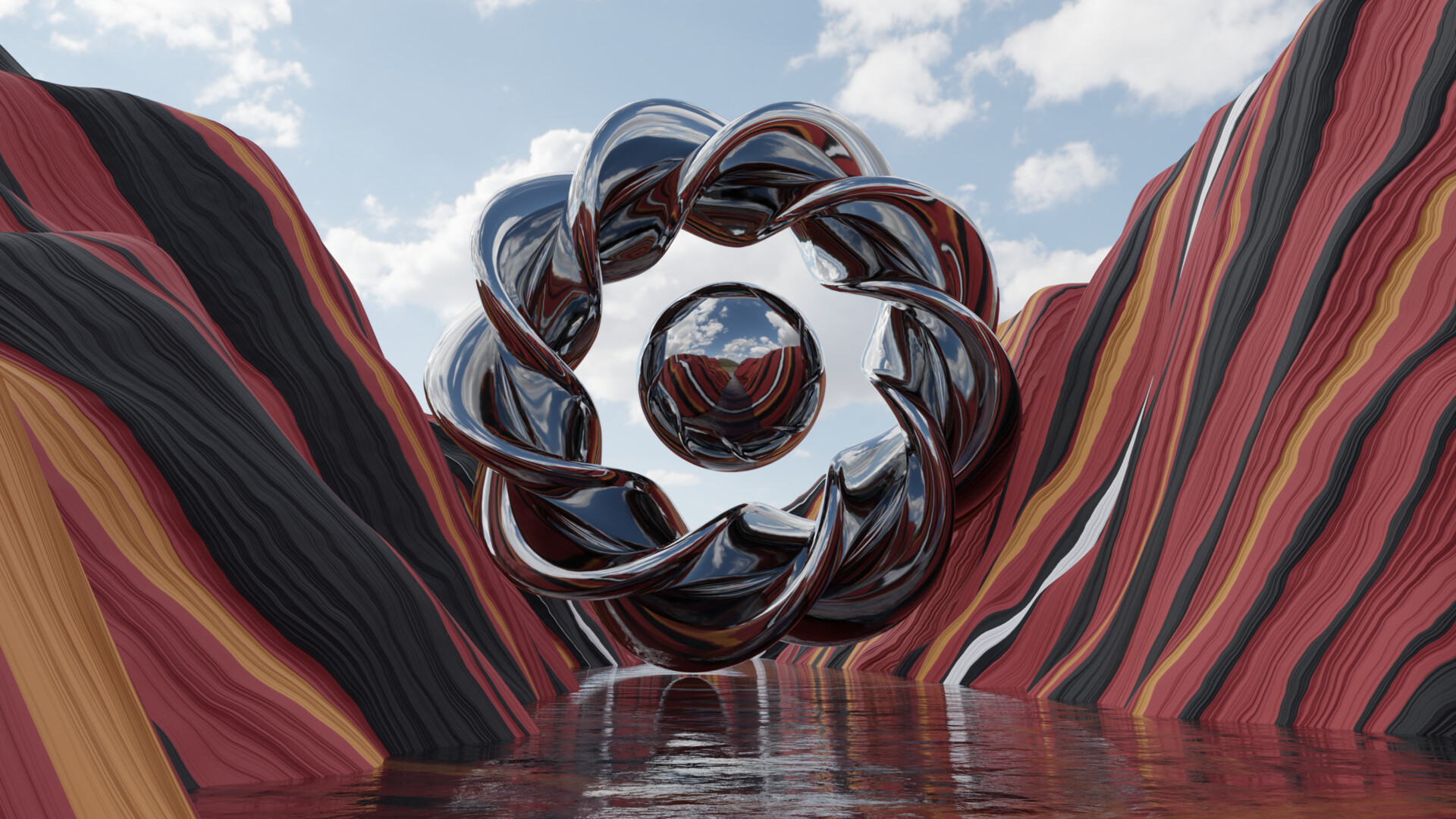 ArtStation - Abstract Canyon Scene