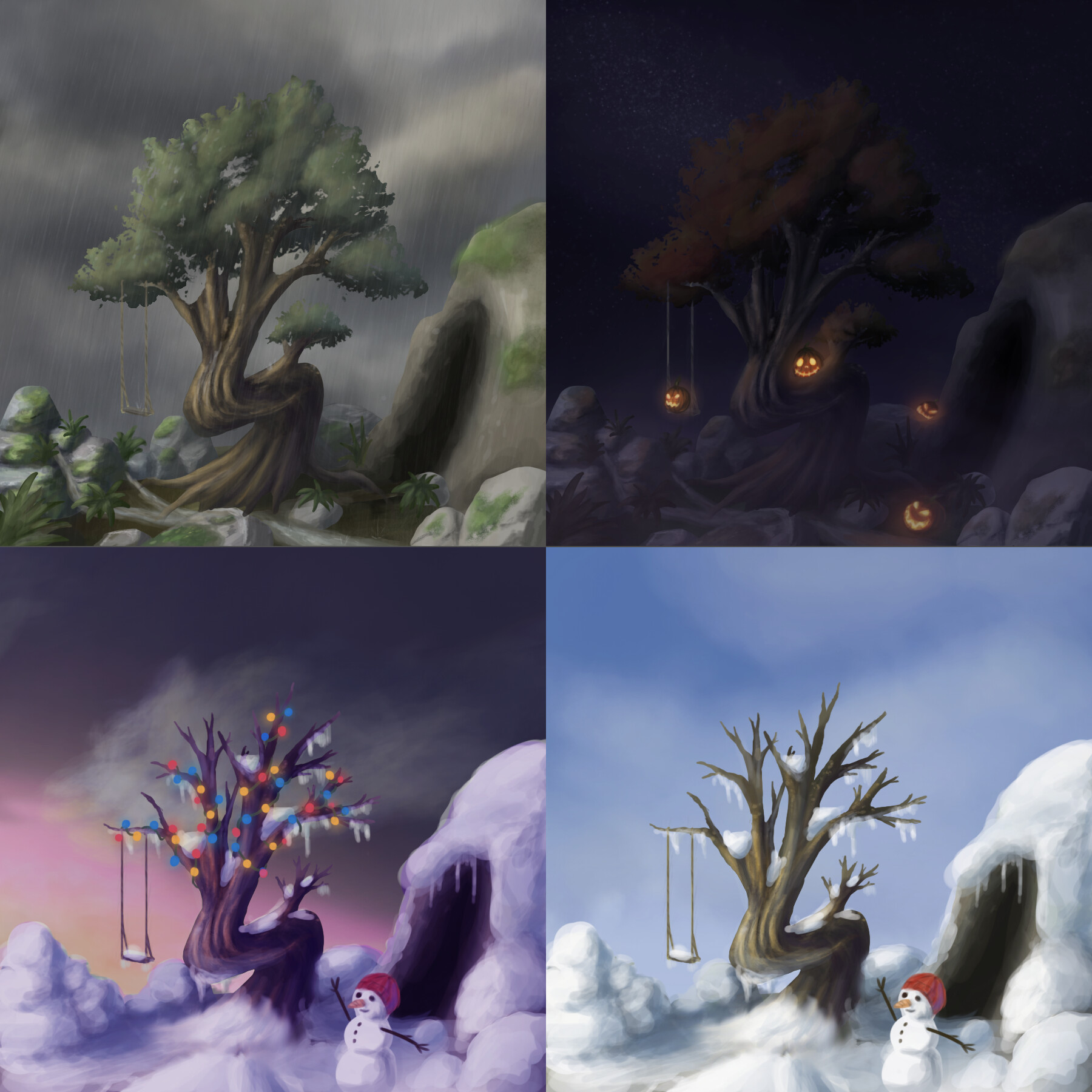 ArtStation - Tree studies