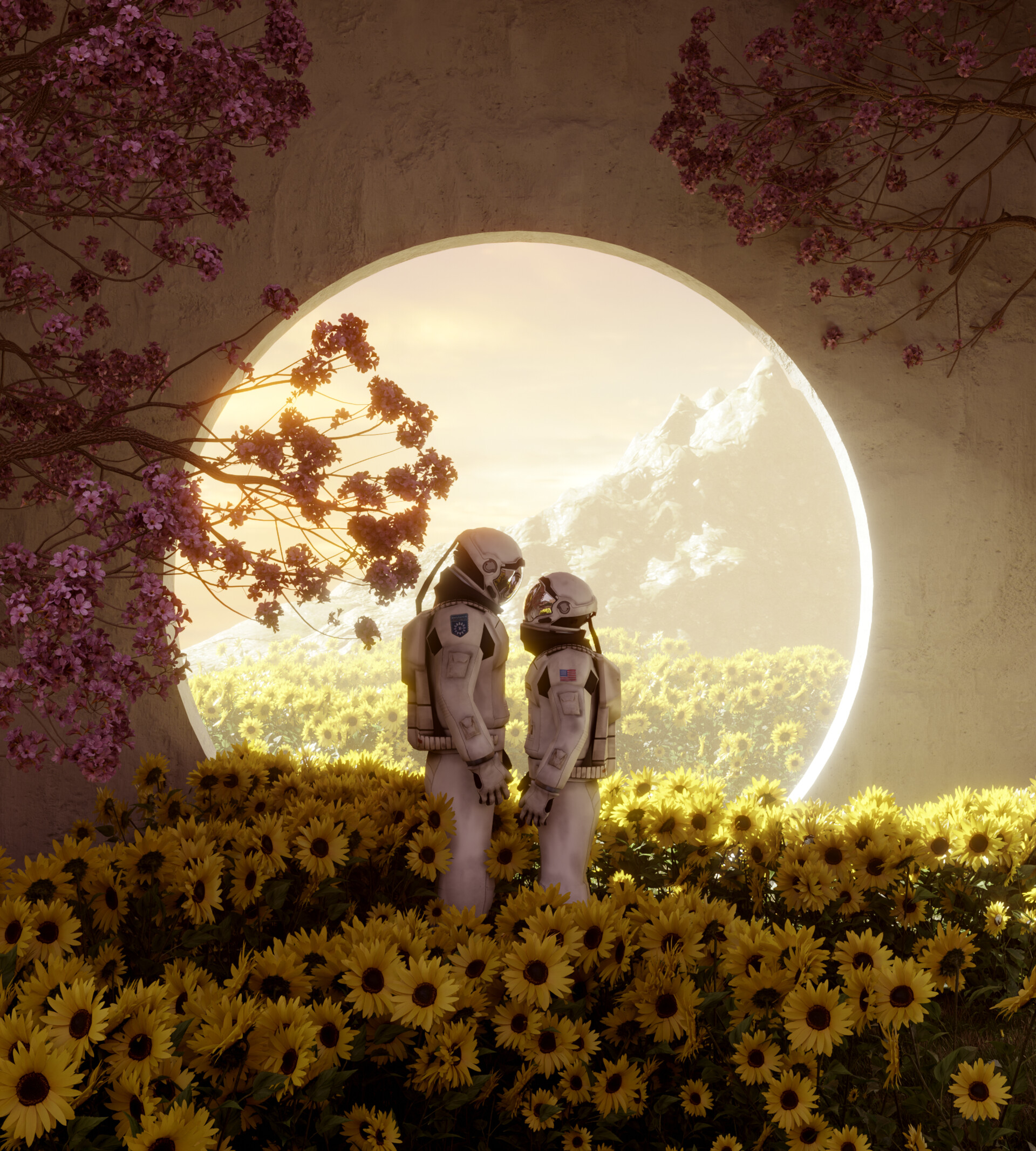 ArtStation - Astro couple on their dream planet