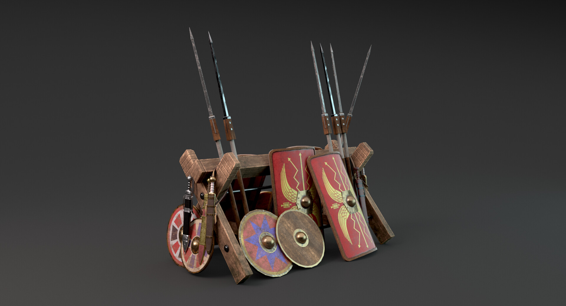 ArtStation - Roman Legion Weapon Rack [3d][pbr][real-time]