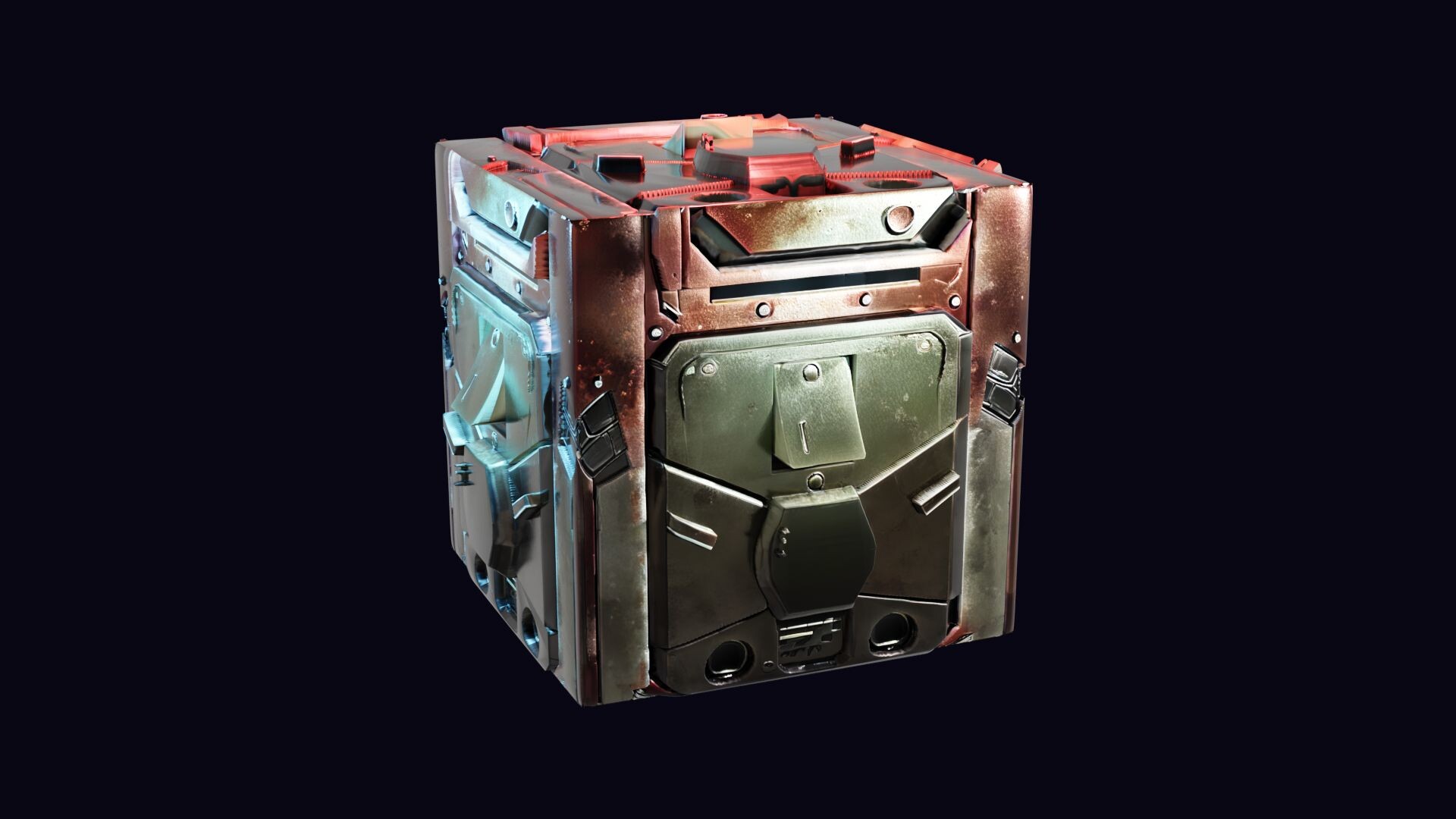 ArtStation - free download Sci-Fi Military Panel PBR material texture 3DP