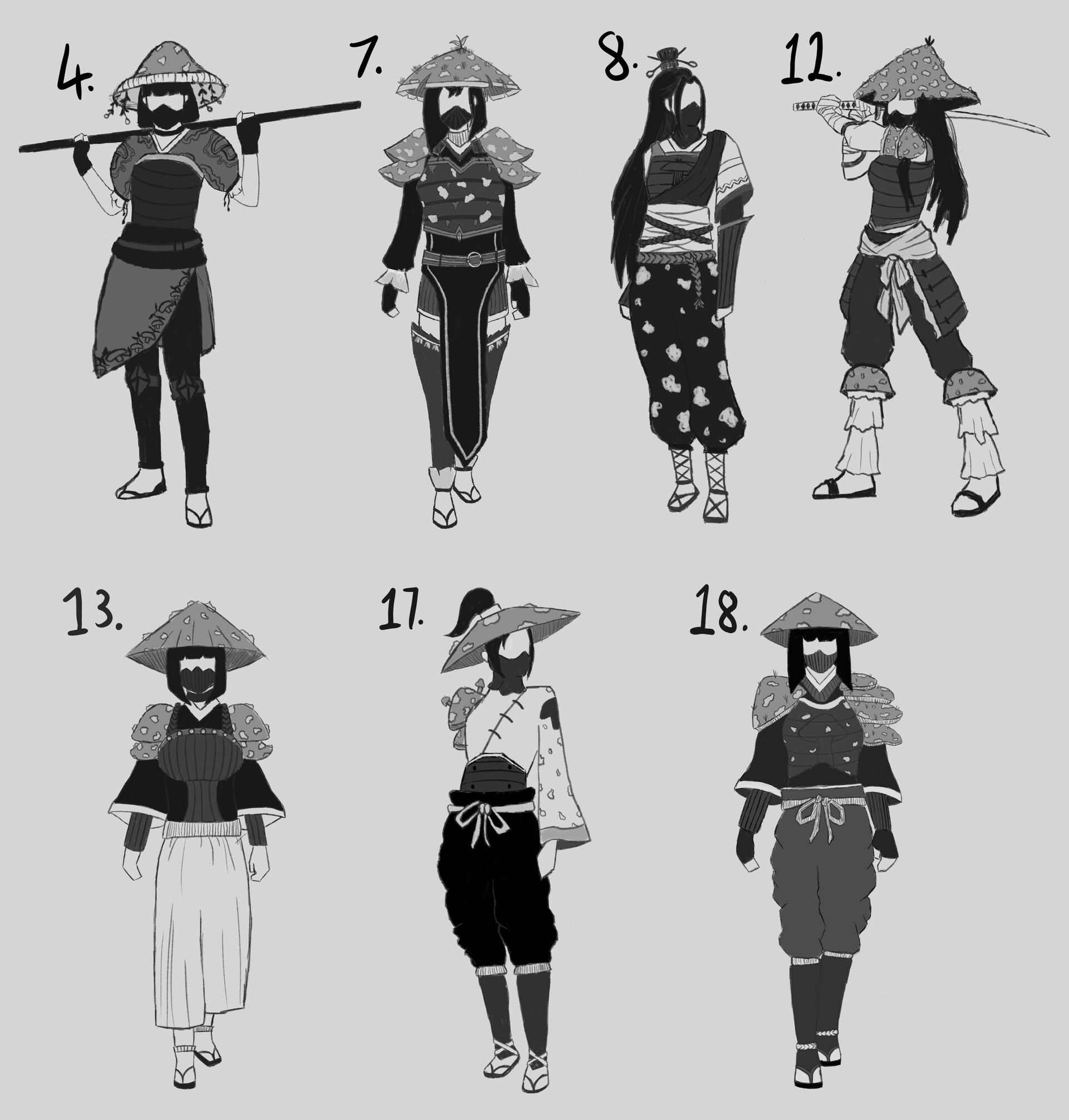 Sacha Bonello - Mushroom Samurai Character Concept