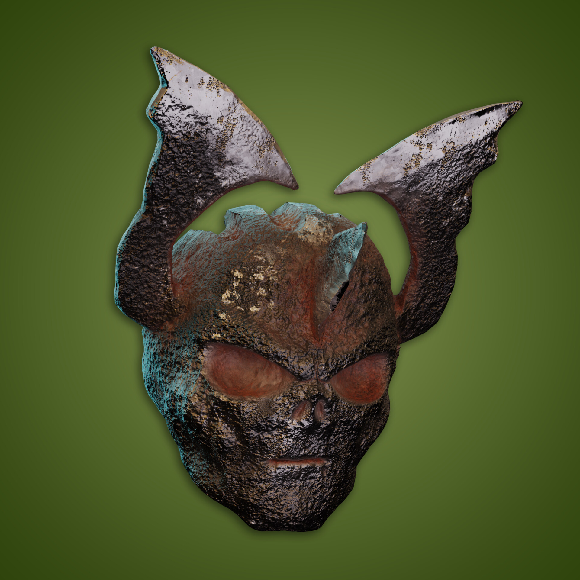 ArtStation - Demon skull knife-head thingi