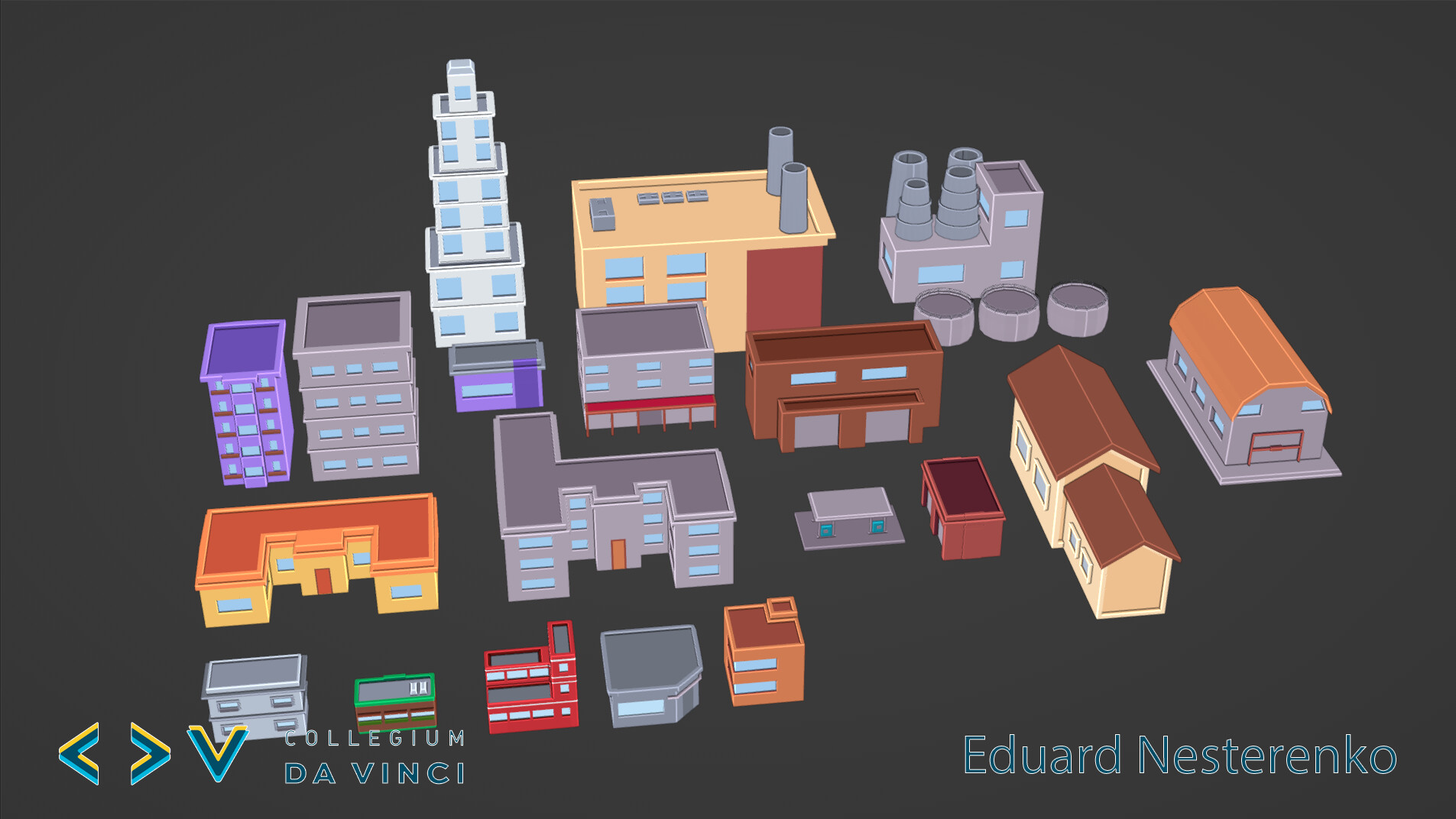 ArtStation - Low poly city