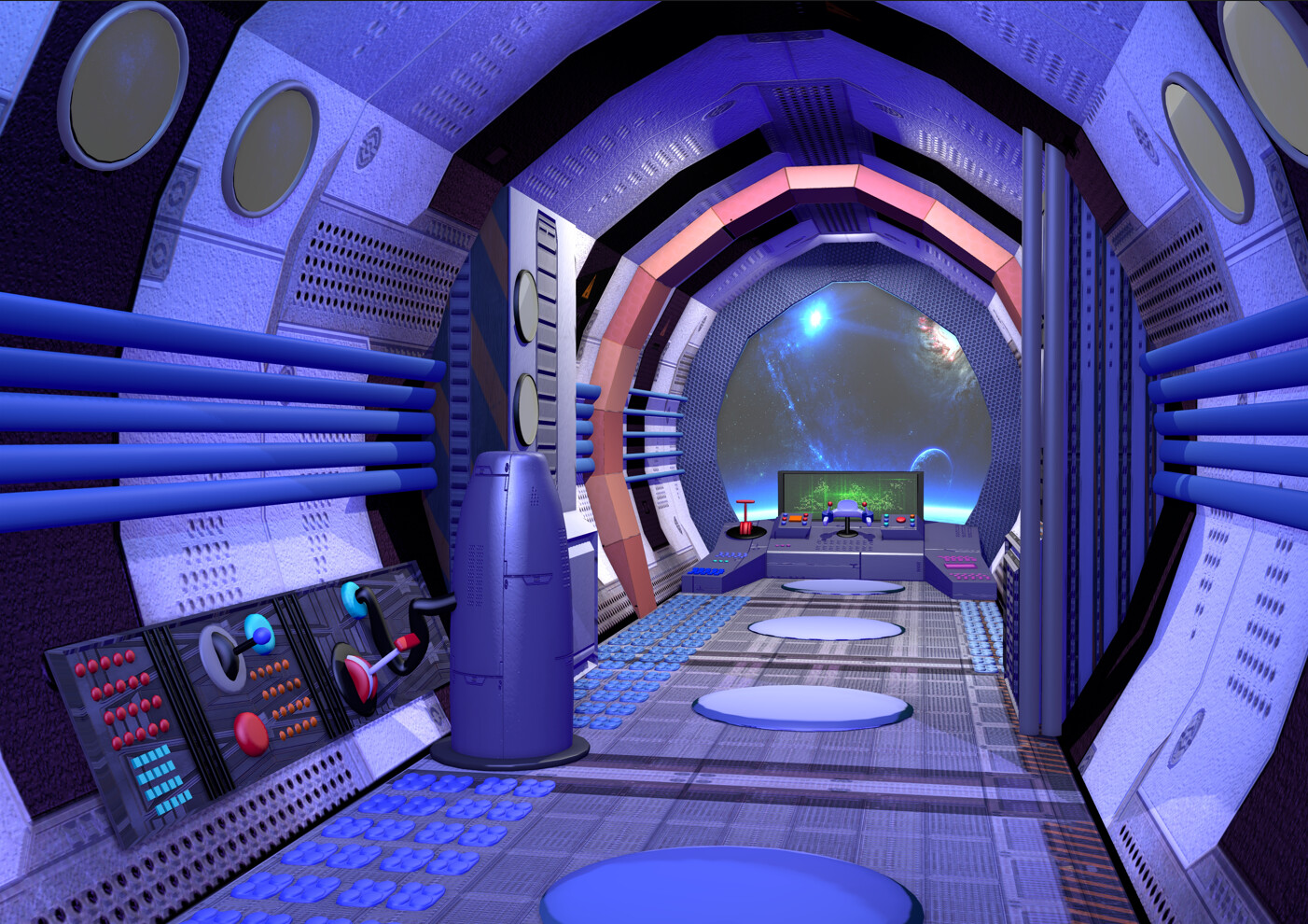 ArtStation - First 3D environment - spaceship interior (2019)