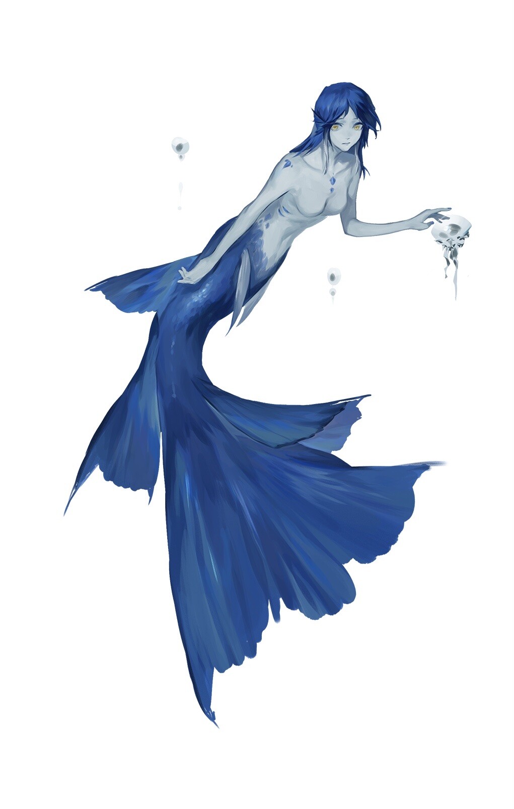 ArtStation - blue mermaid
