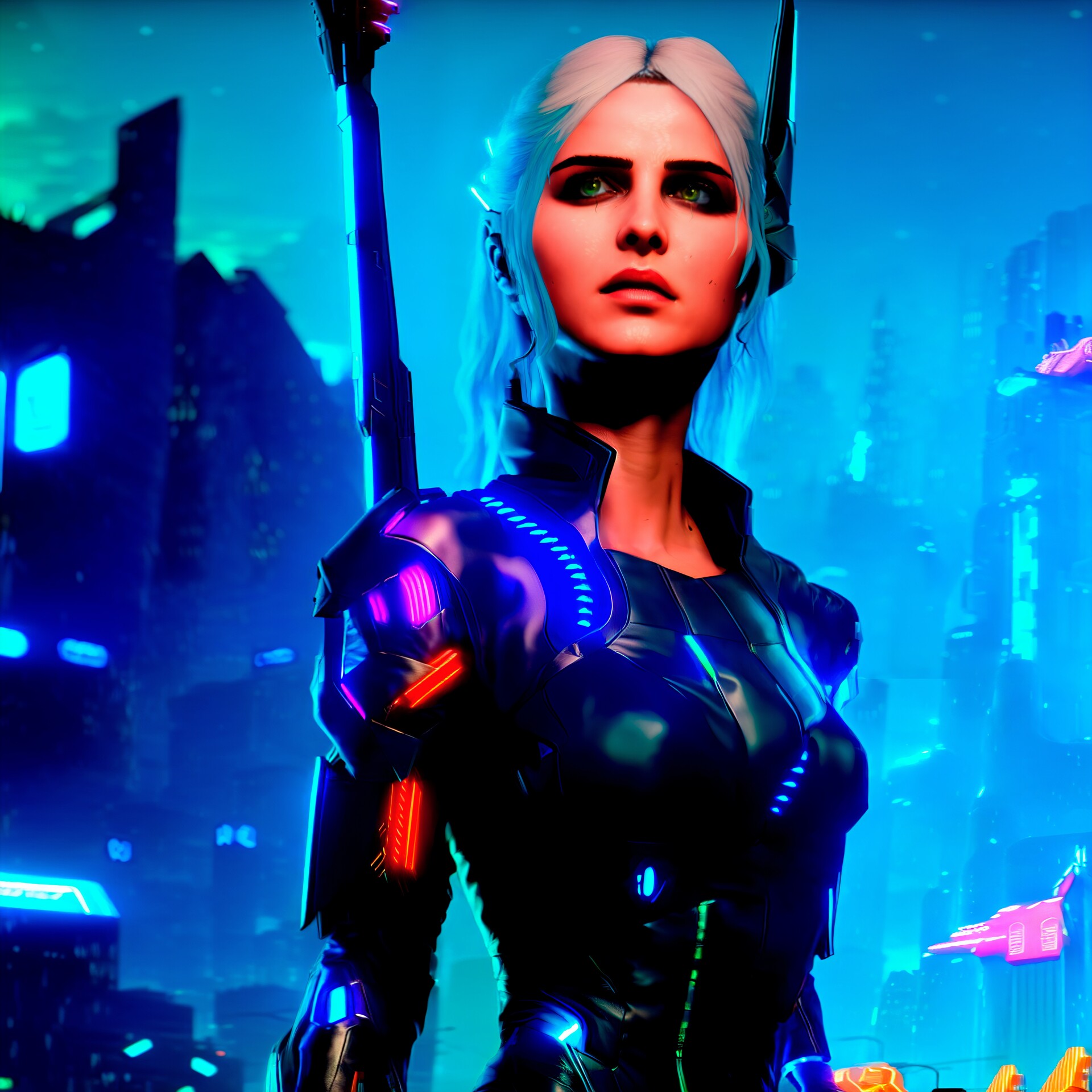 ArtStation - Ciri in Night City