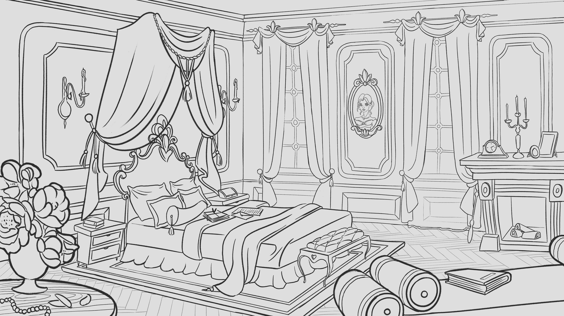 regency coloring page