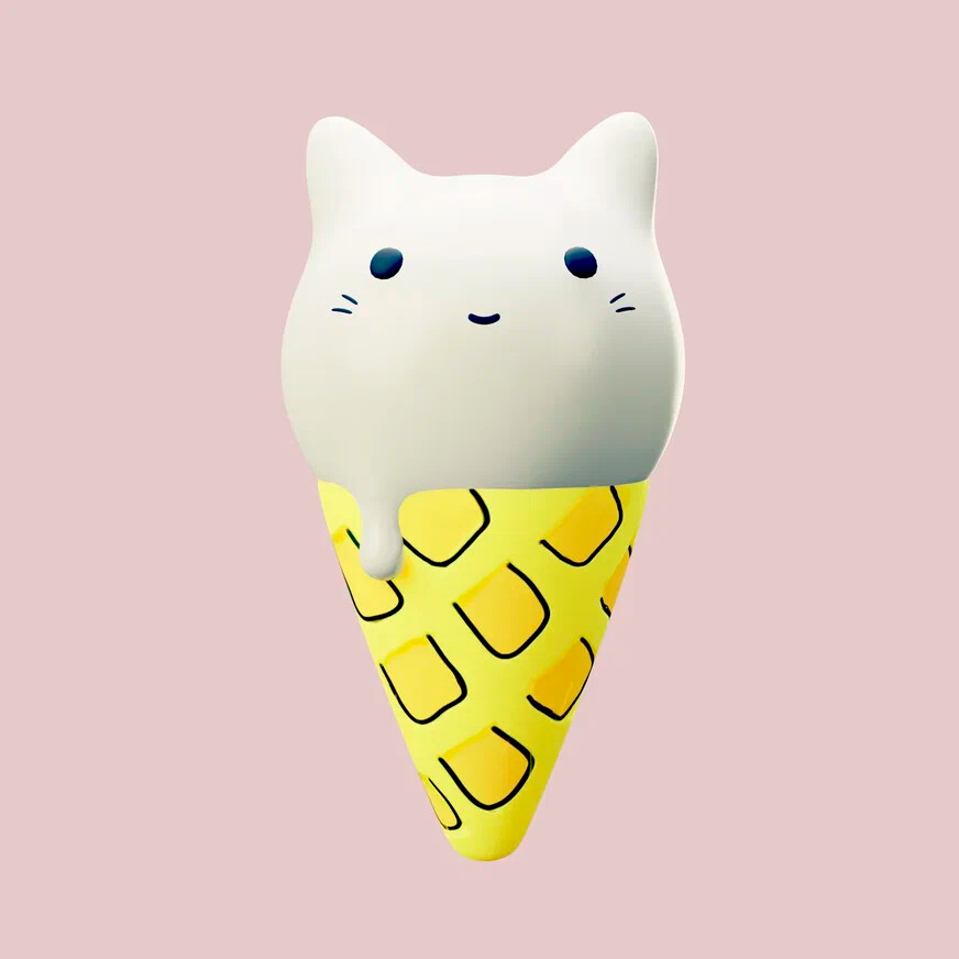 ArtStation - Ice cream cat