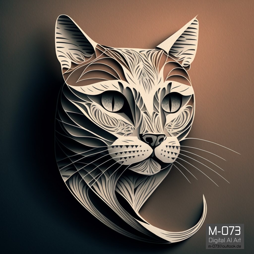 ArtStation - detailed paper cats 3d