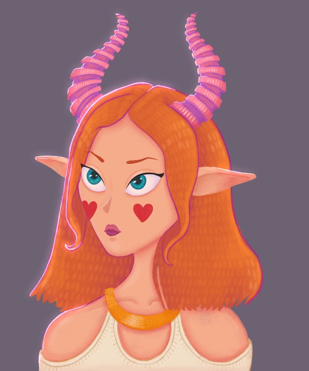 ArtStation - Red demon girl