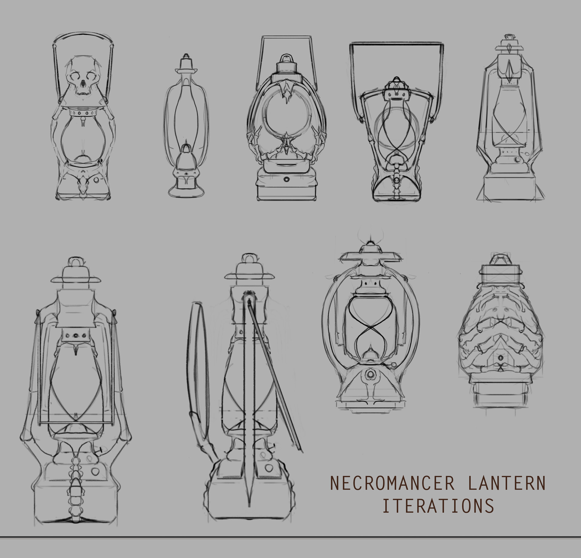 ArtStation - Necromancer Lantern Design Iterations