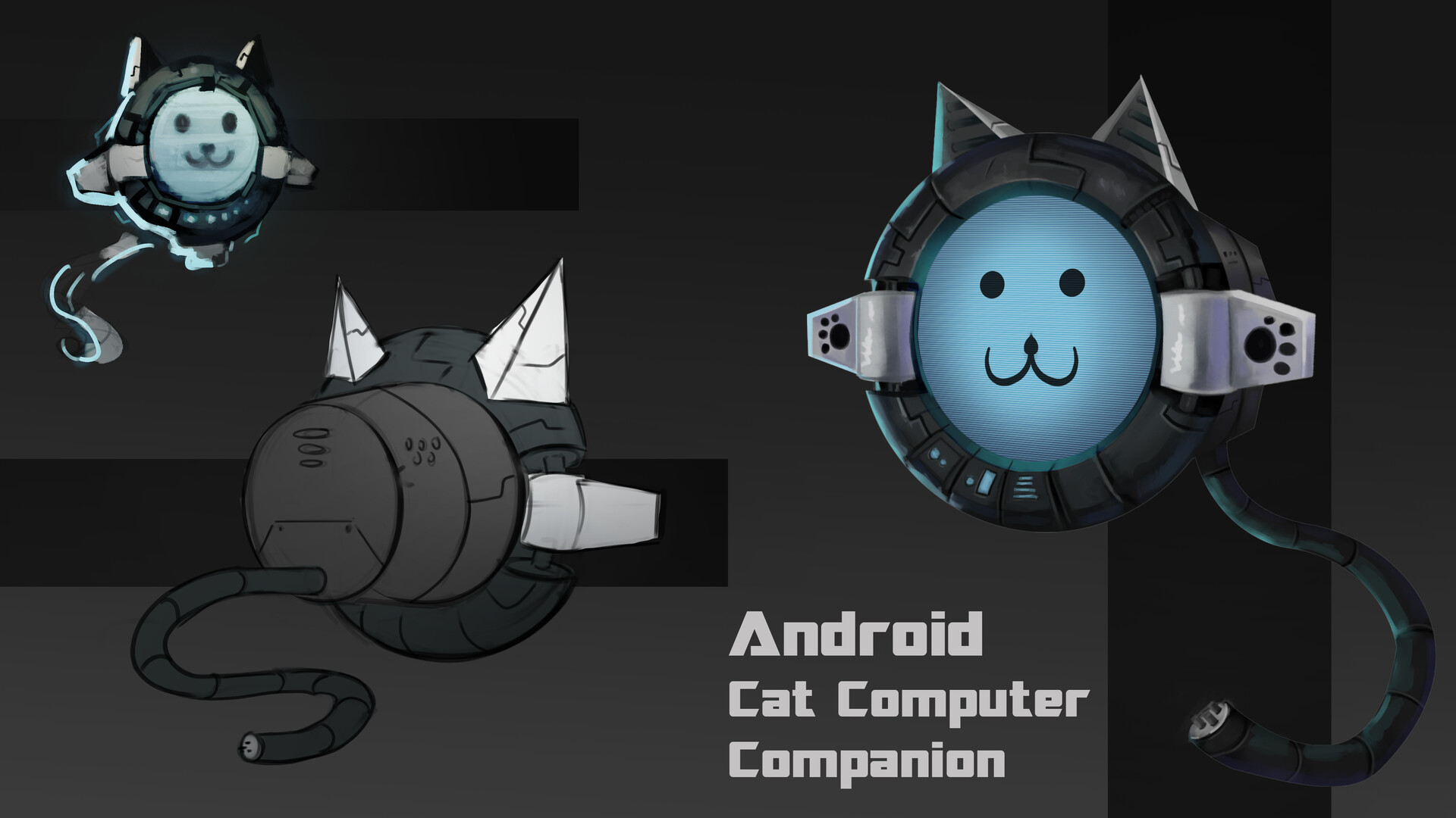 ArtStation - Android Cat Companion Concept