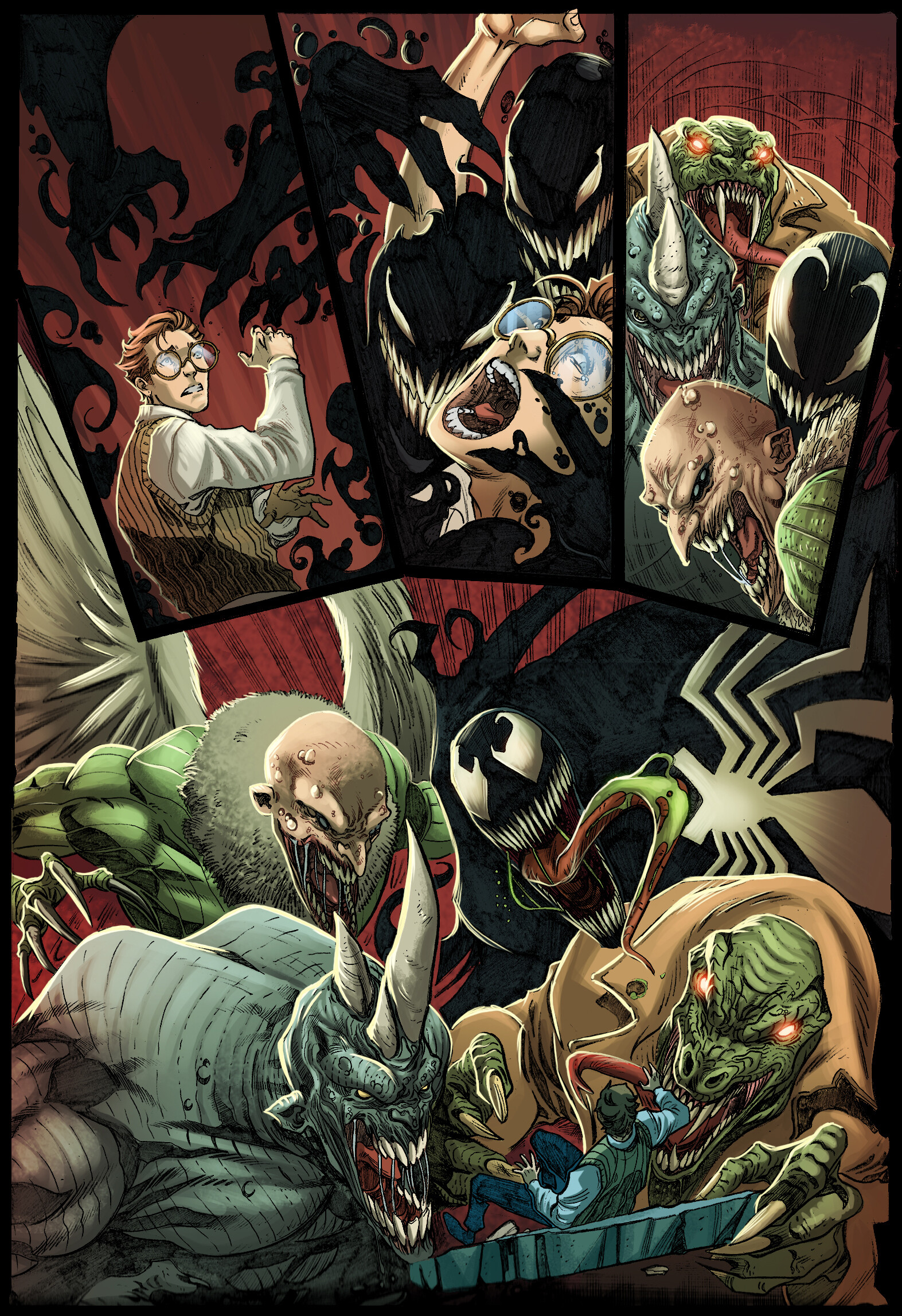 ArtStation - Spider Man the Lost Hunt Issue 1 color sample