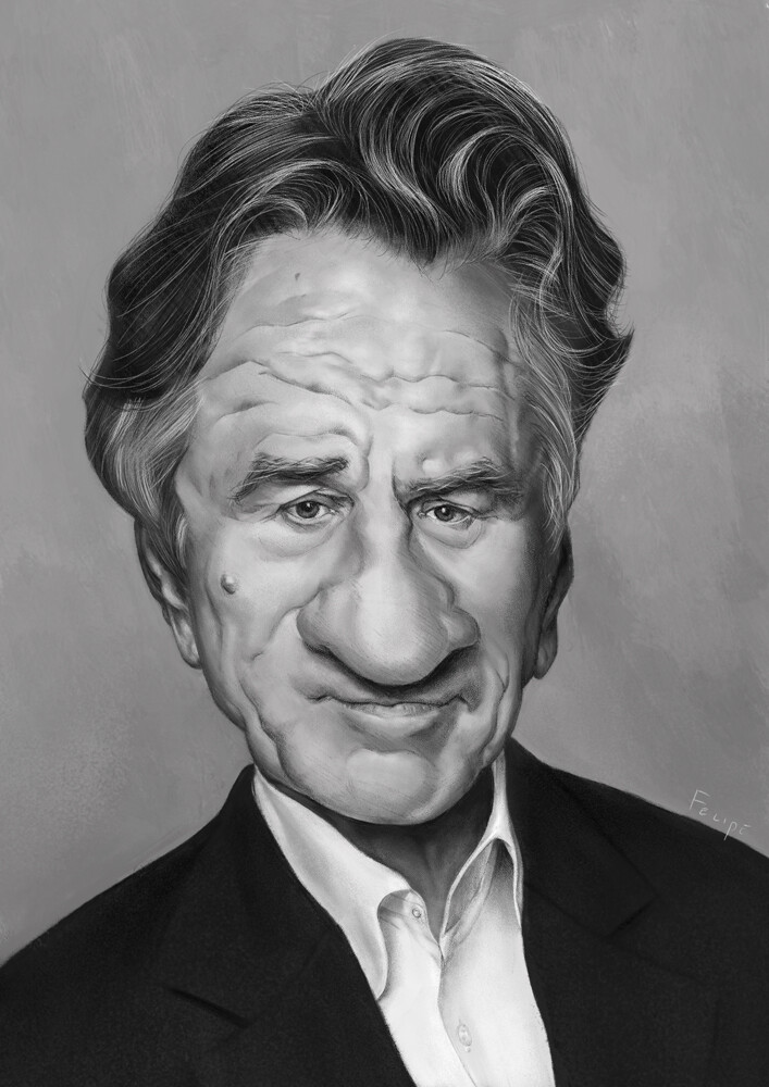 ArtStation - Robert De Niro - Caricature portrait