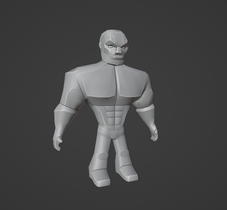 ArtStation - Low poly stylized V shape male figure