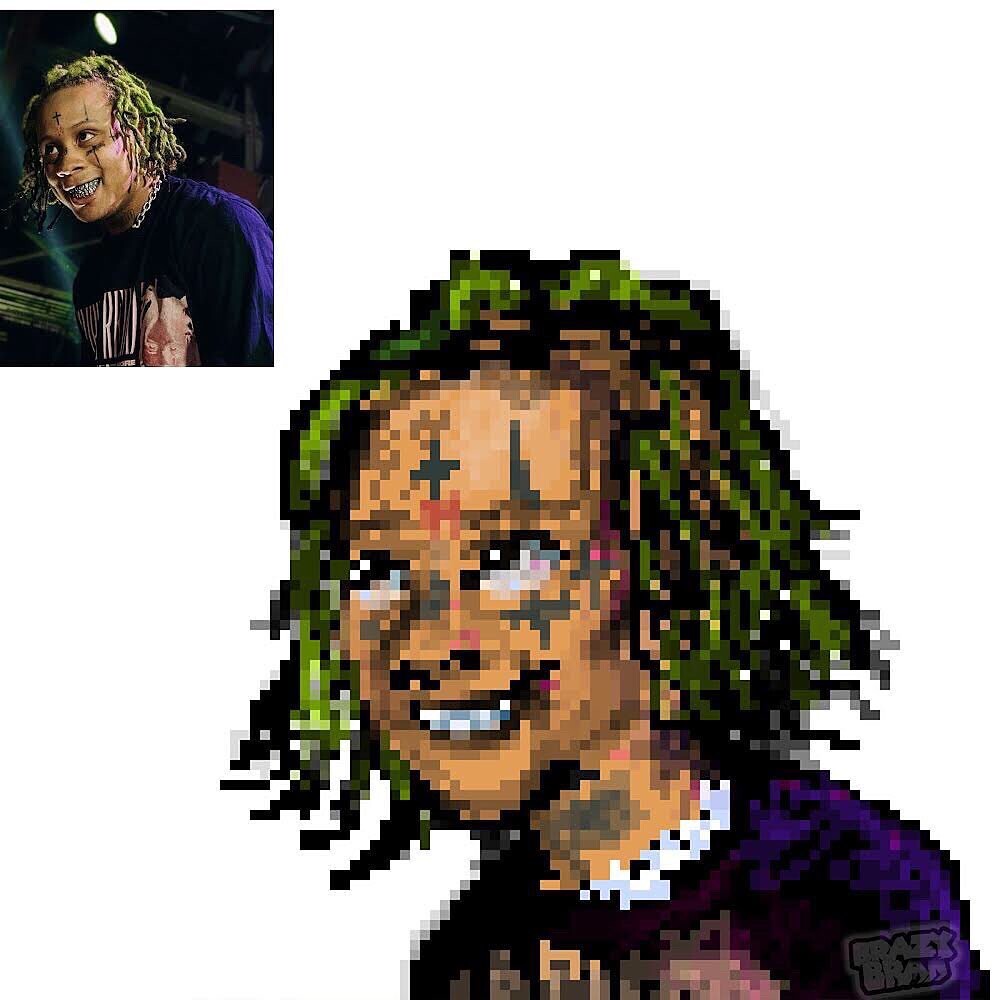 Artstation Trippie Redd Pixel Artwork By Brazybran