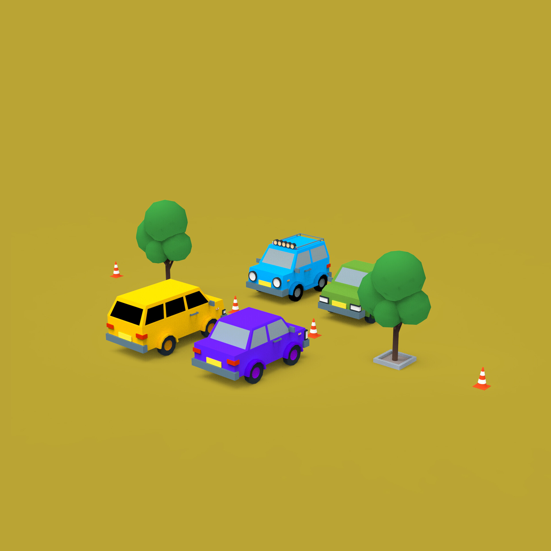 ArtStation - Low Poly models for a mobile game