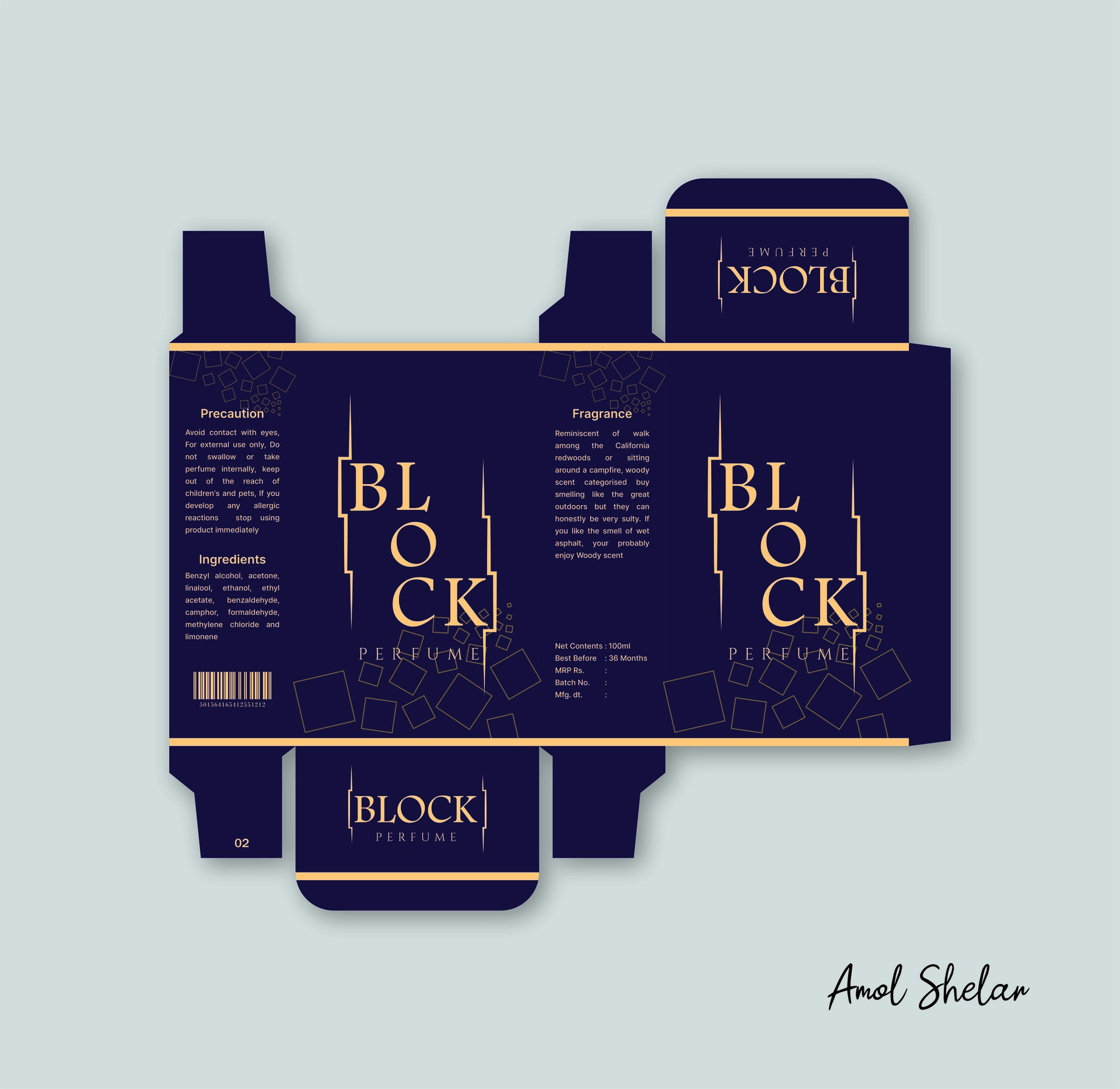 ArtStation - Block perfume product package