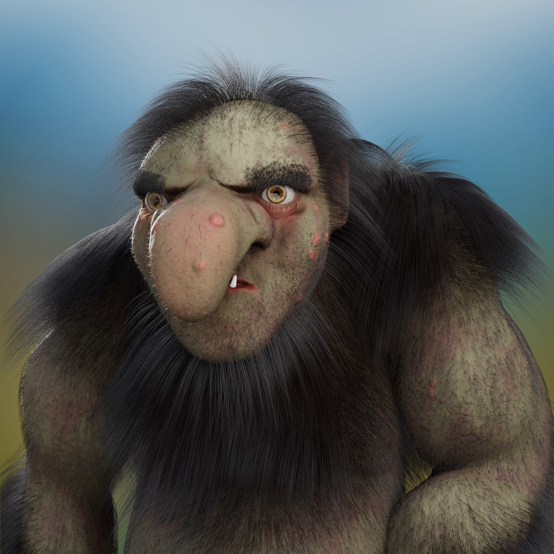 ArtStation - Troll hair test