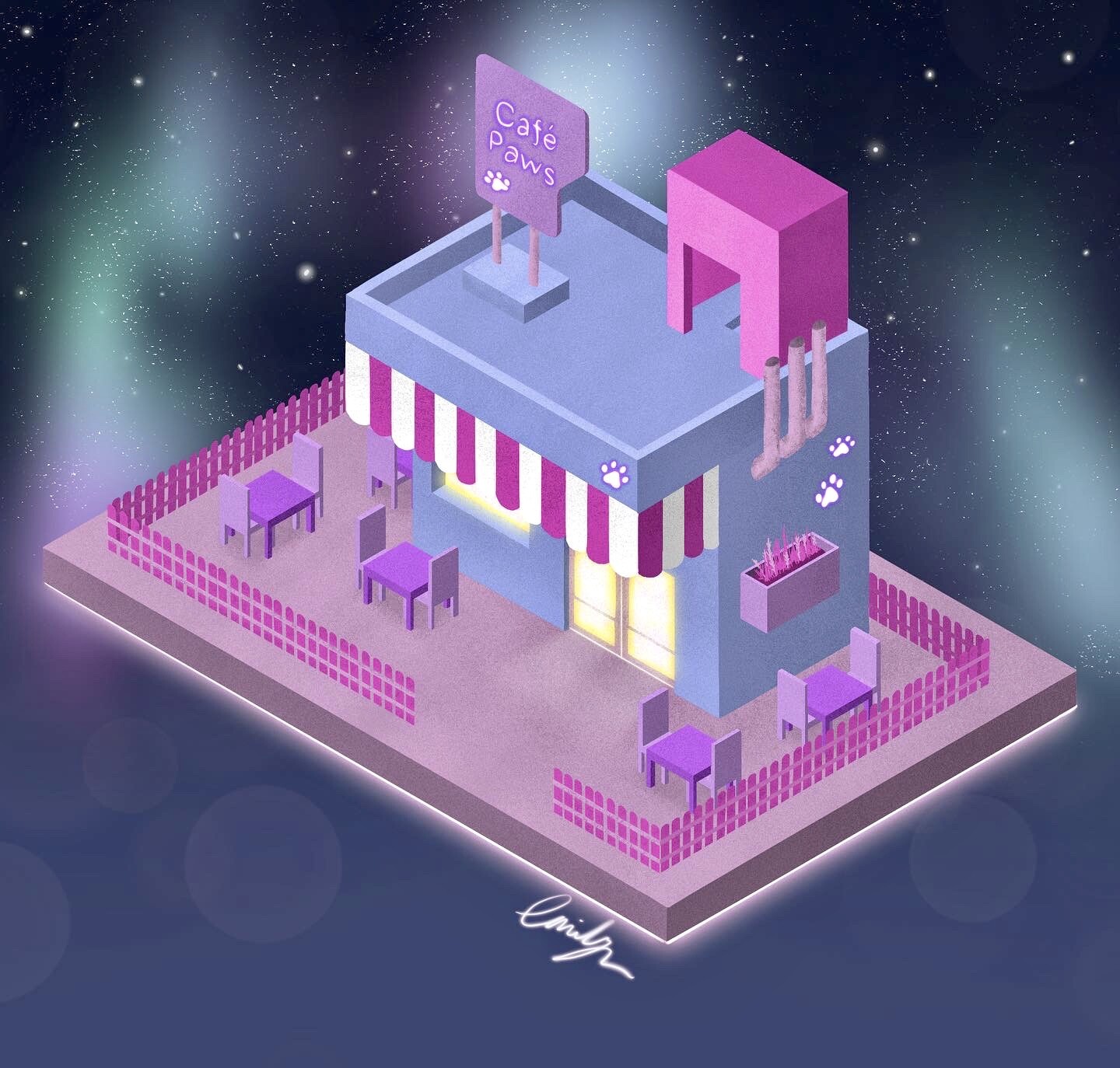 ArtStation - Isometric Café