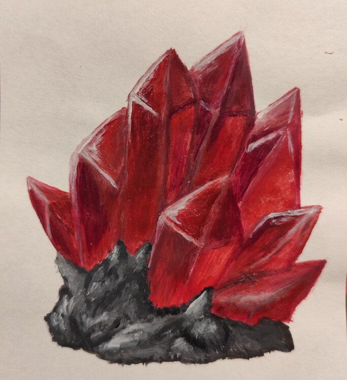 red crystal drawing