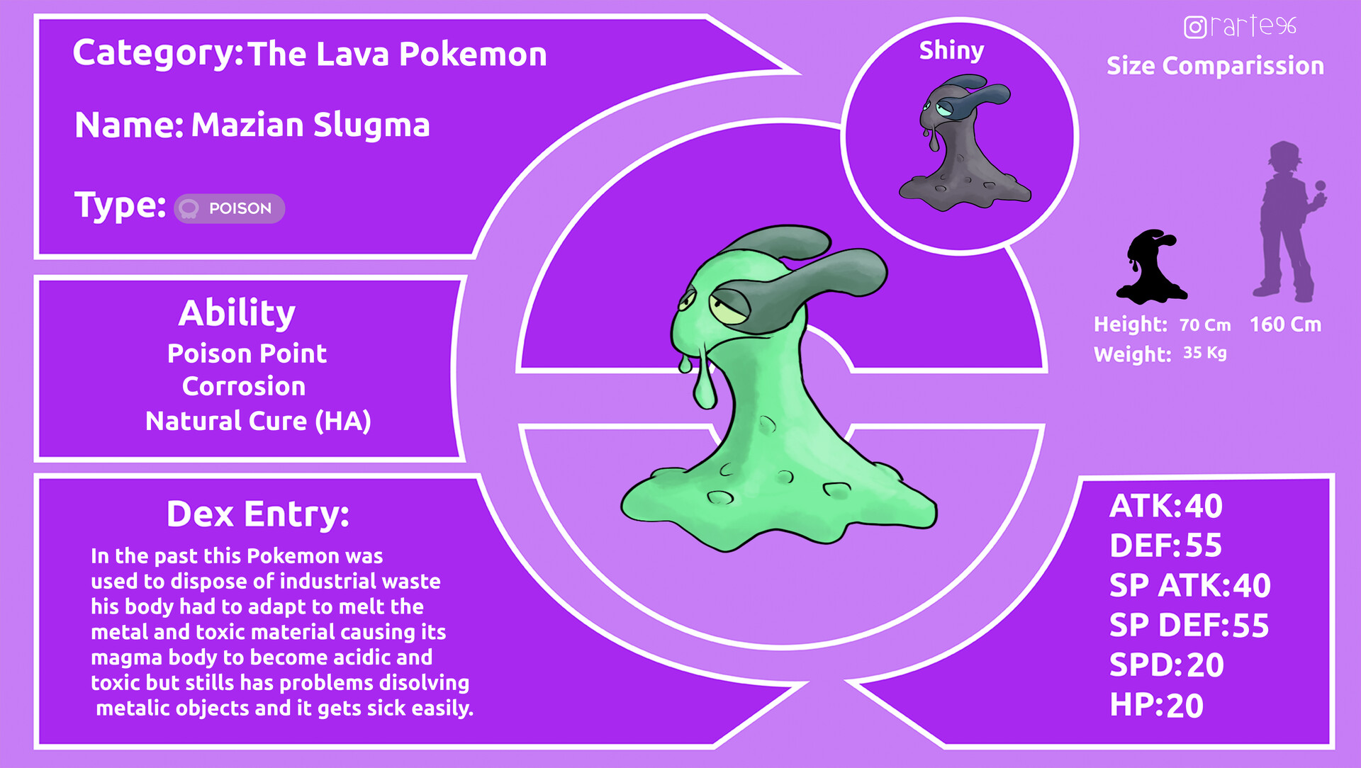 ArtStation - Regional Slugma line for a Project