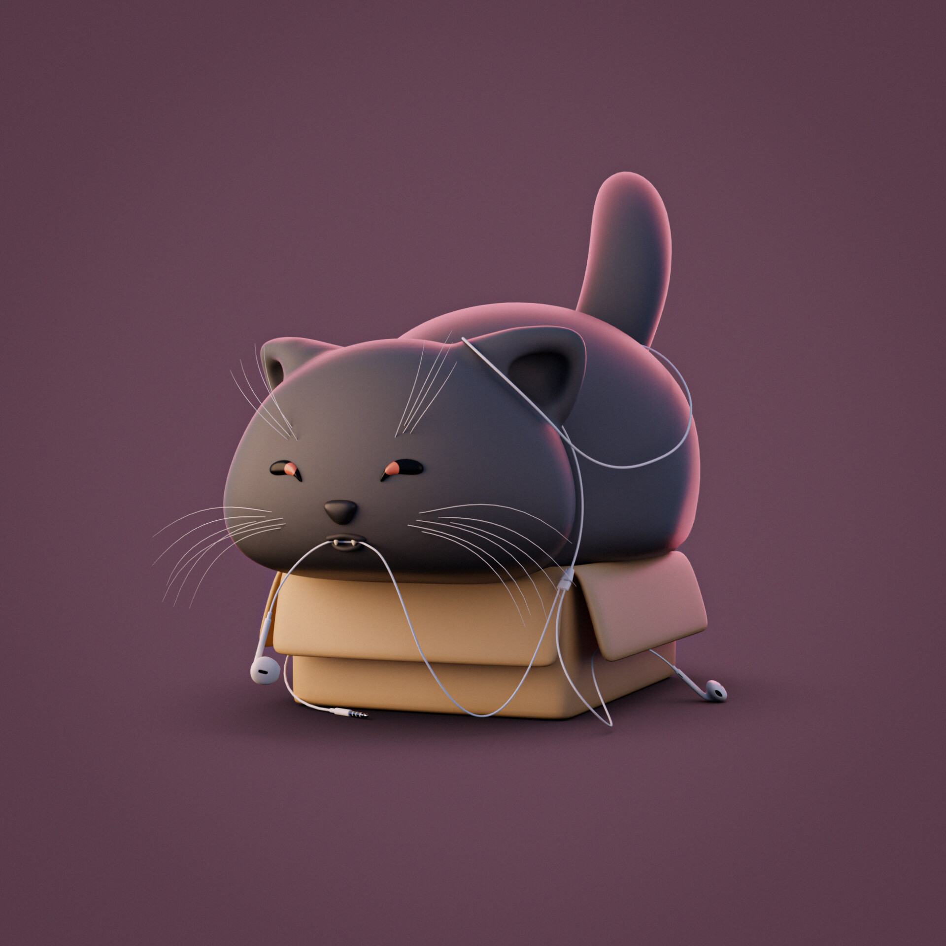 ArtStation - Cat in a box