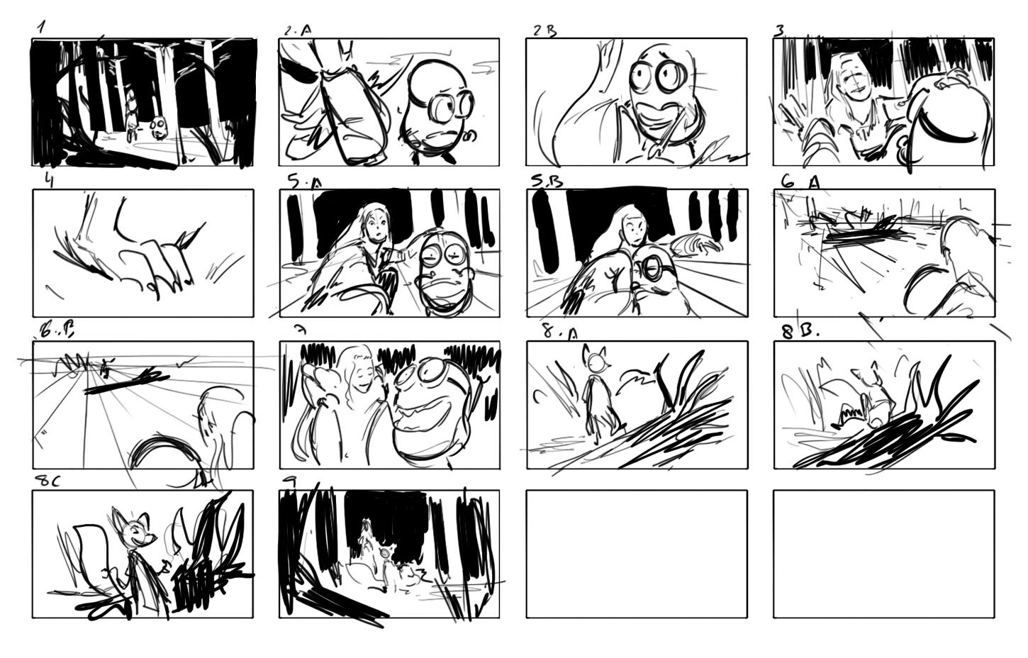 ArtStation - Storyboard exercise with preexisting characters