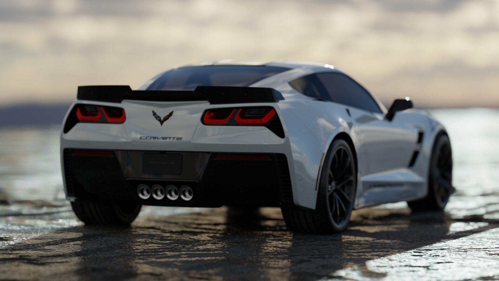 ArtStation - Chevrolet Corvette Carbon 65 edition 3D animation (Blender 3D)
