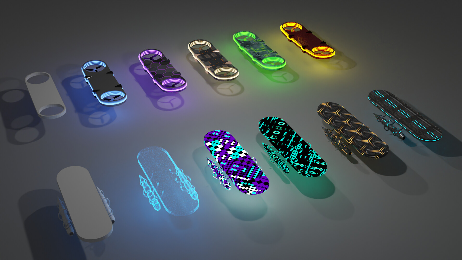 ArtStation - Flying Sci-fi Hoverboards