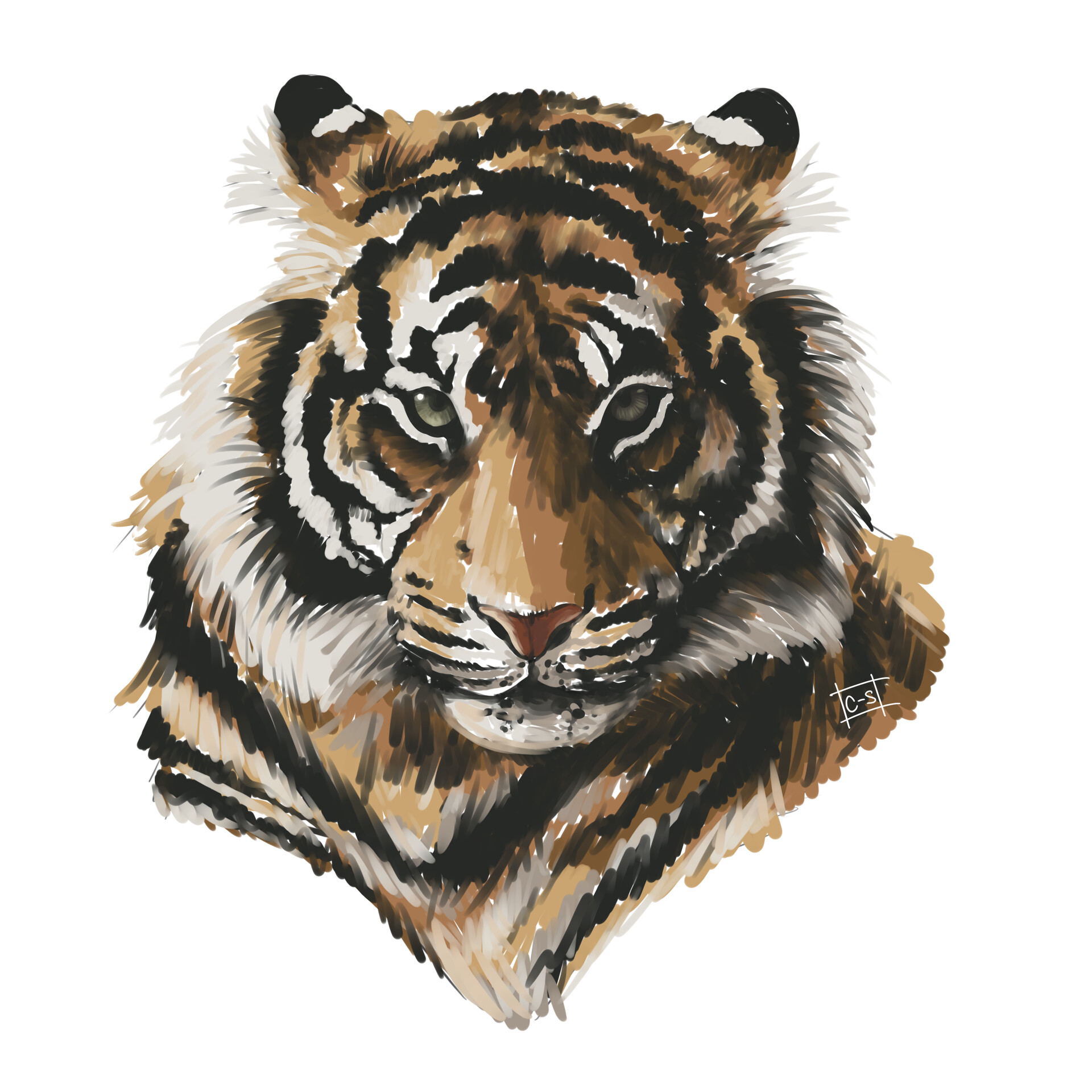 ArtStation - Tiger Painting