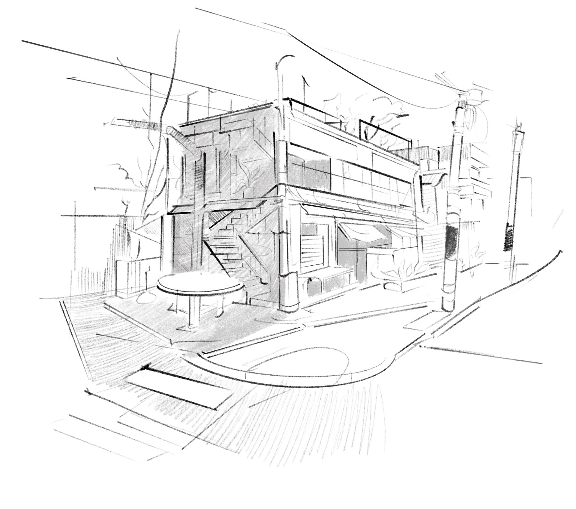 ArtStation - Cafe Sketch