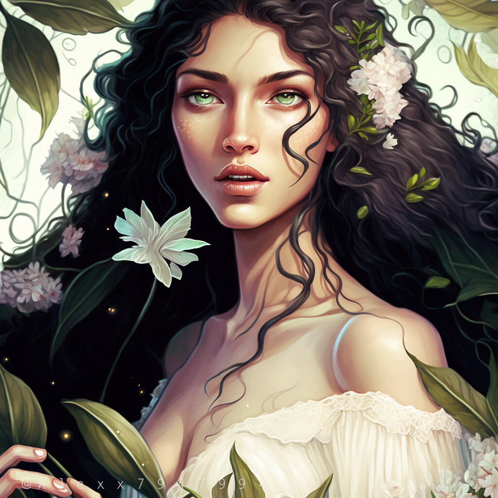 ArtStation - Portrait of A Spring Goddess