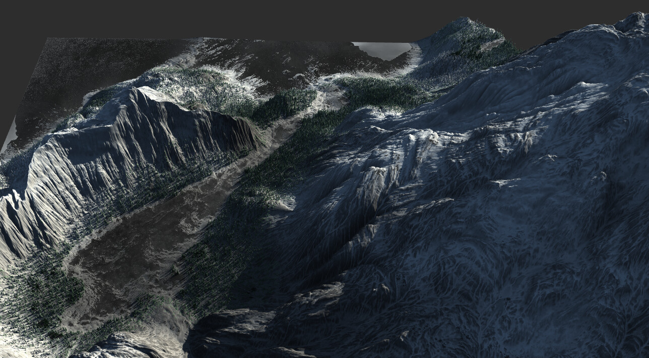 ArtStation - Snowy Mountains