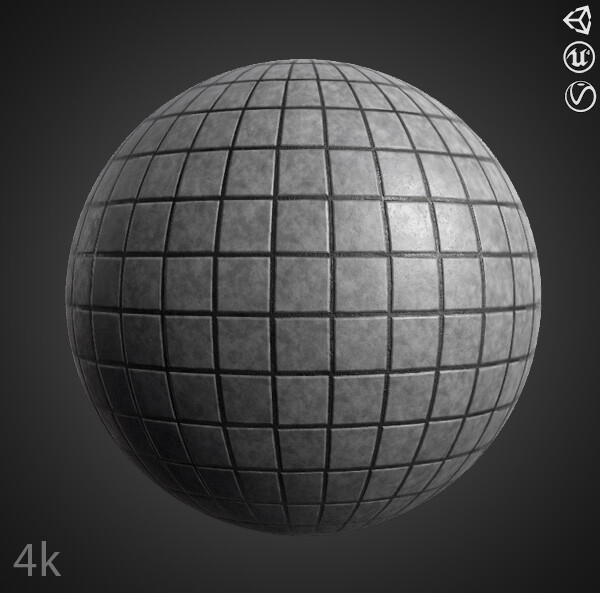 3D textures PBR free Download - Concrete Tile Pavement 3D Texture PBR ...