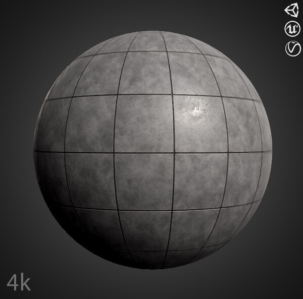 ArtStation - Concrete pavement Tile 3D Texture PBR in High Resolution ...