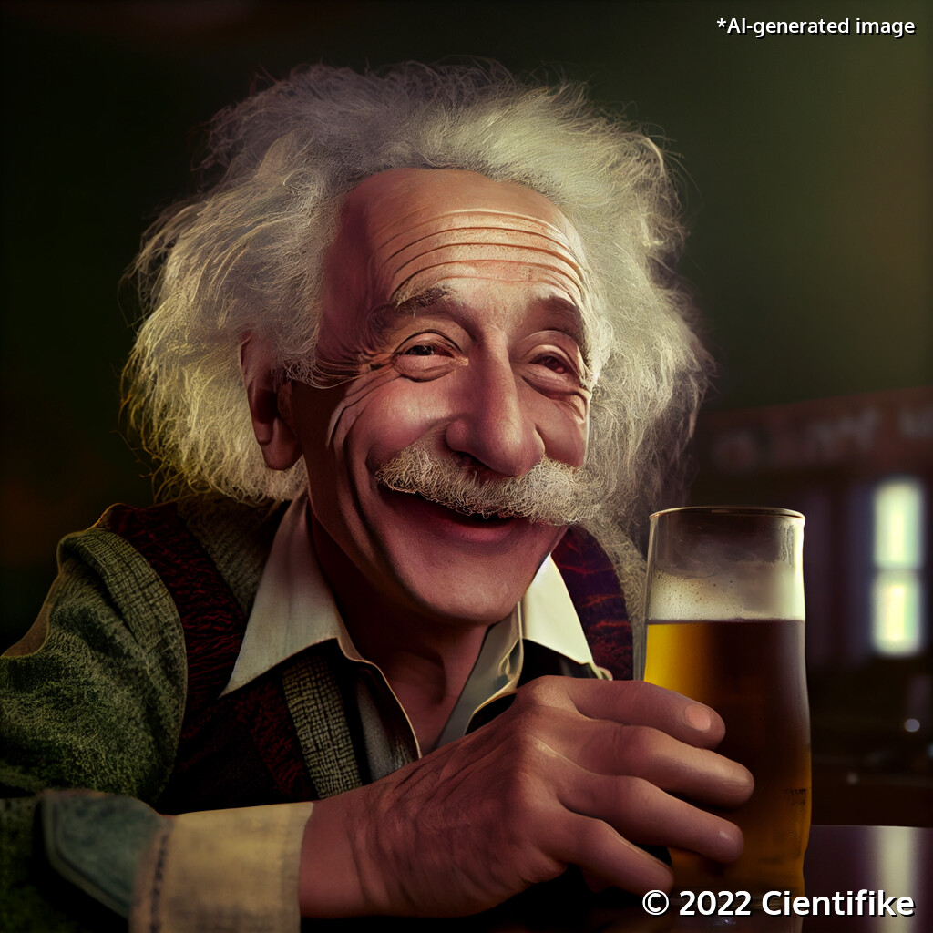 ArtStation - Einstein Drinking Beer